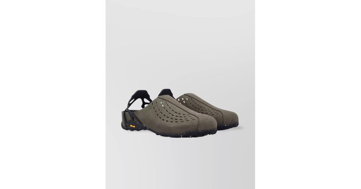 ROA Perforated Backless Sandals Rubber Sole in Grey for Men | Lyst UK