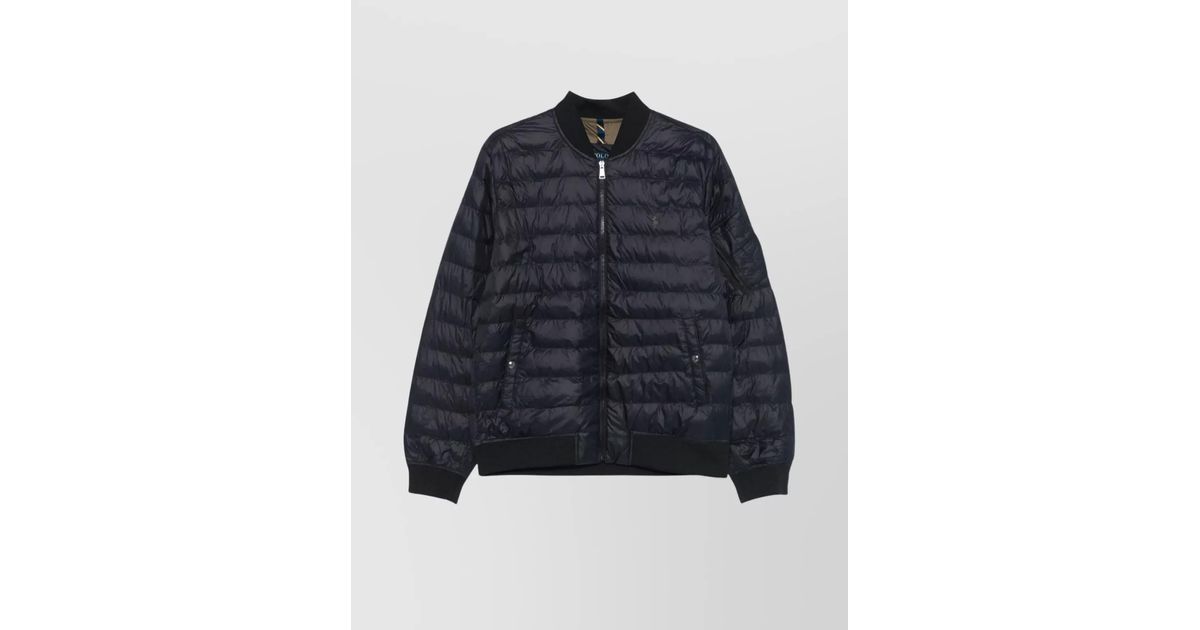 Ralph Lauren Padded Baseball Collar Jackets in Blue for Men | Lyst UK