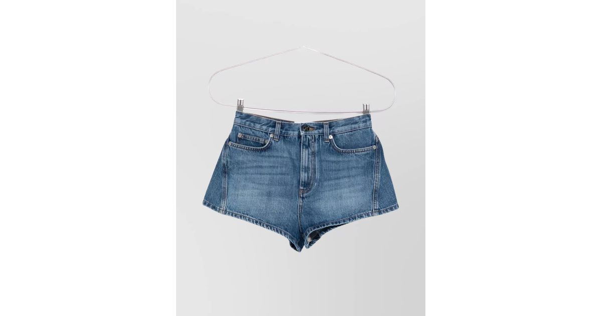 Givenchy Denim Short Shorts in Blue | Lyst UK