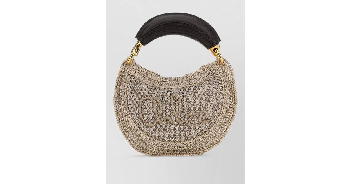 Chloé Mini Summer Banana Handbag With Woven Texture | Lyst