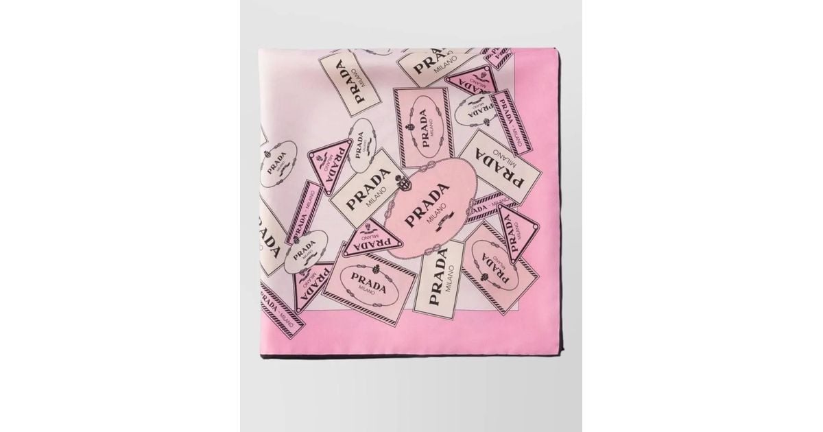 Prada Silk Twill Scarf Square Shape Lightweight in Pink | Lyst UK