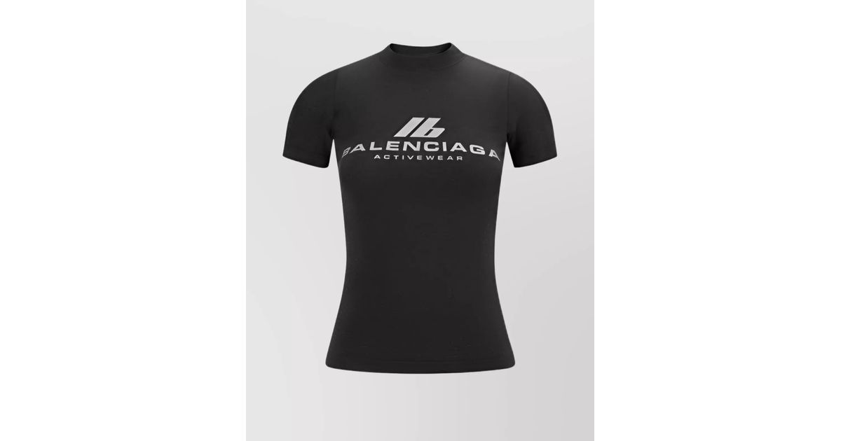 Balenciaga Cotton Crew Neck Slim Fit T-Shirt in Black | Lyst UK