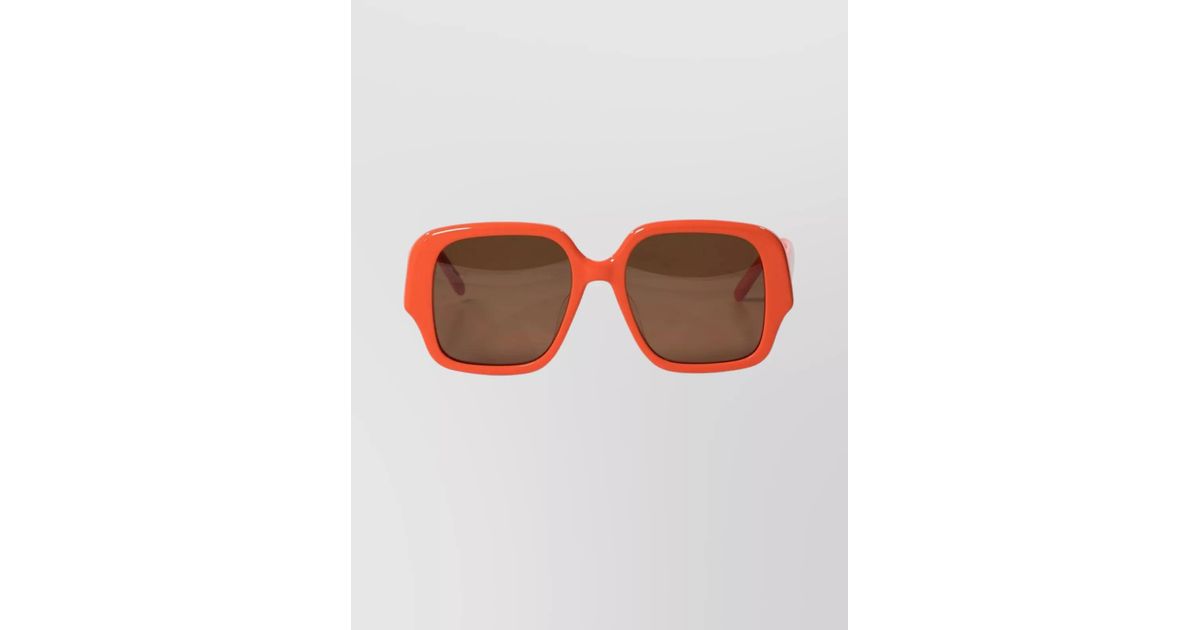 Loewe Square Frame Slim Sunglasses And Lenses in Orange | Lyst