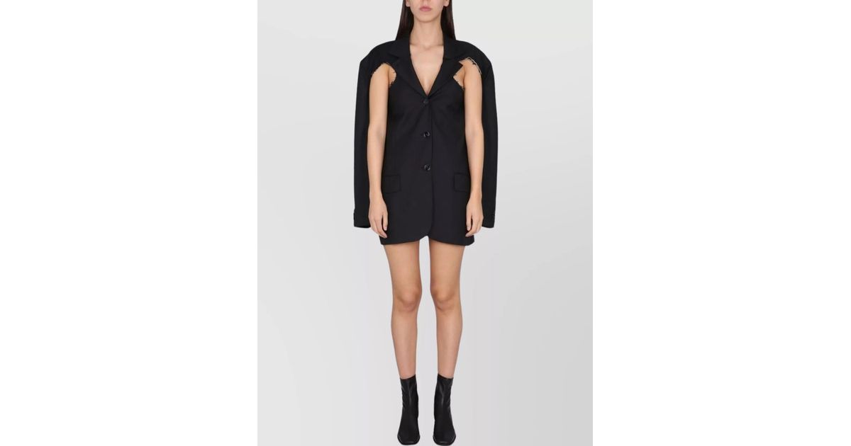 Acne Studios Tailored Jacket With Notched Lapels And Cut-Outs in Black ...