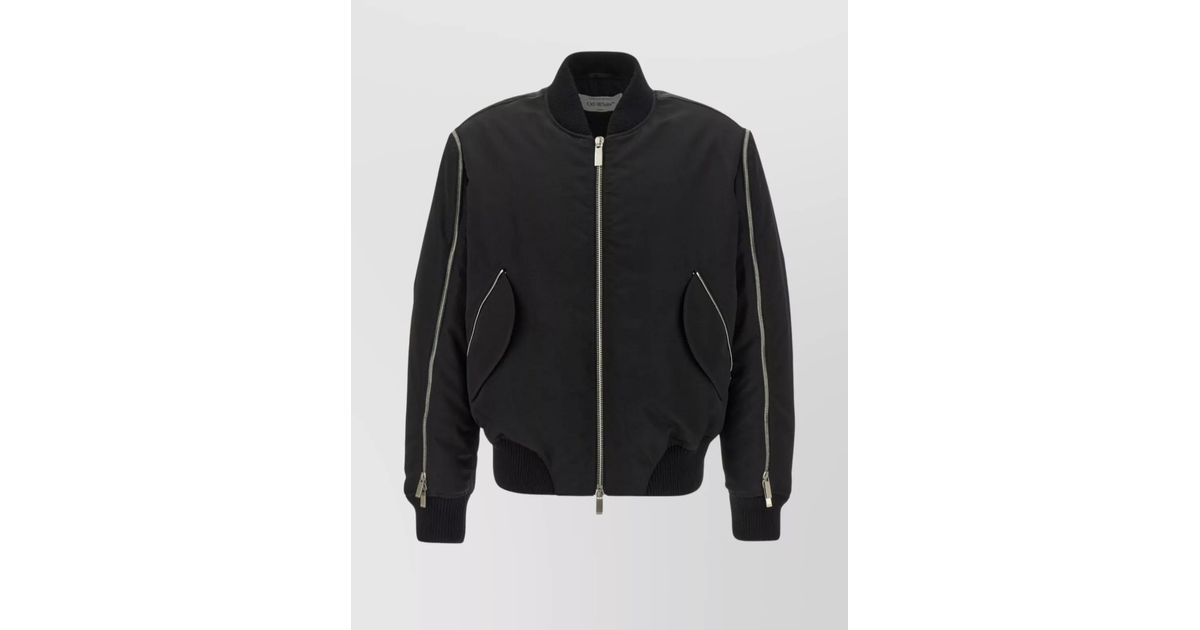 Off-White c/o Virgil Abloh Padded Bomber Jacket With Ribbed Cuffs in ...