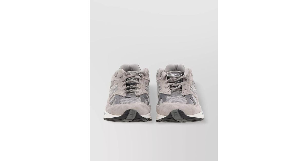 New Balance High Sole Mesh Sneakers With Reflective Accents in Grey ...