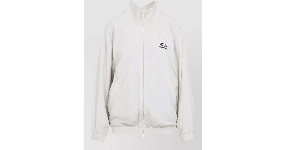 Balenciaga Off Shoulder Jacket High Collar Design in White | Lyst