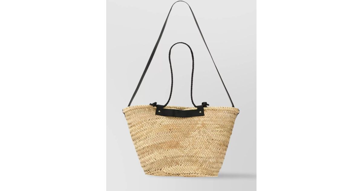 Castañer Rectangular Woven Tote Bag With Dual Handles in Natural | Lyst
