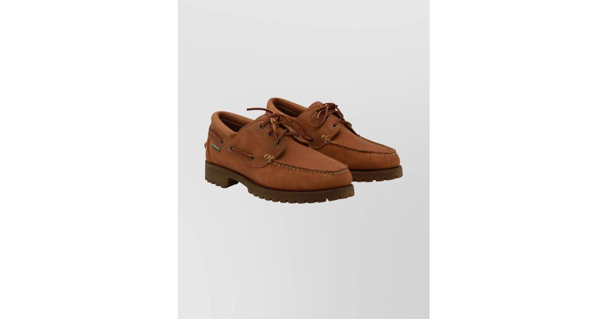 Sebago Round Toe Brogues Featuring Stitch Detailing in Brown for Men ...