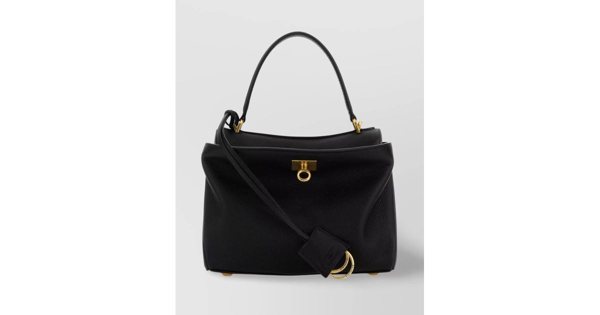 Balenciaga Mini Rodeo Handbag Detachable Strap in Black | Lyst