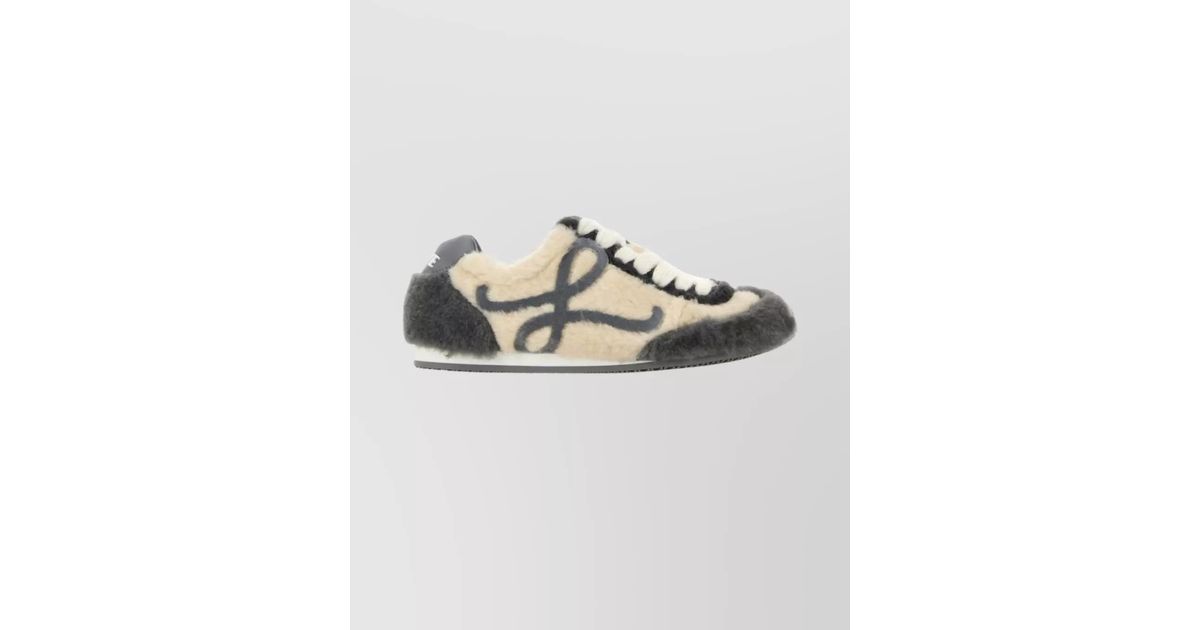Loewe Shearling And Rubber Sole Ballet Sneakers | Lyst UK