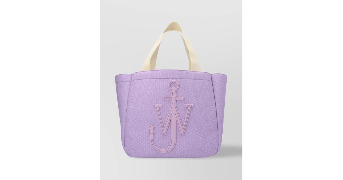 JW Anderson Top Handles Rectangular Tote Bag in Purple | Lyst