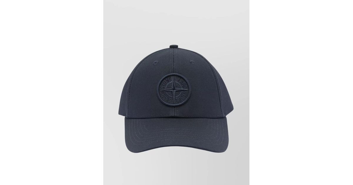 Stone Island Versatile Cap With Curved Brim And Logo in Blue for Men | Lyst