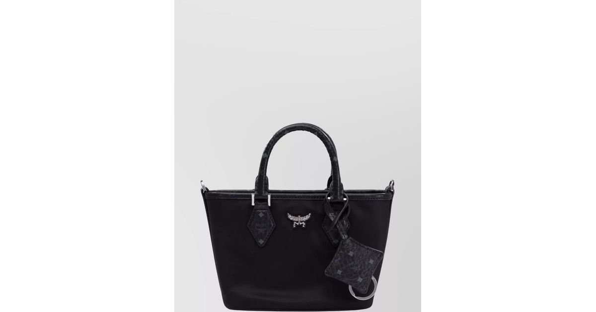 MCM Tote Bags Structured Top Handles in Black | Lyst