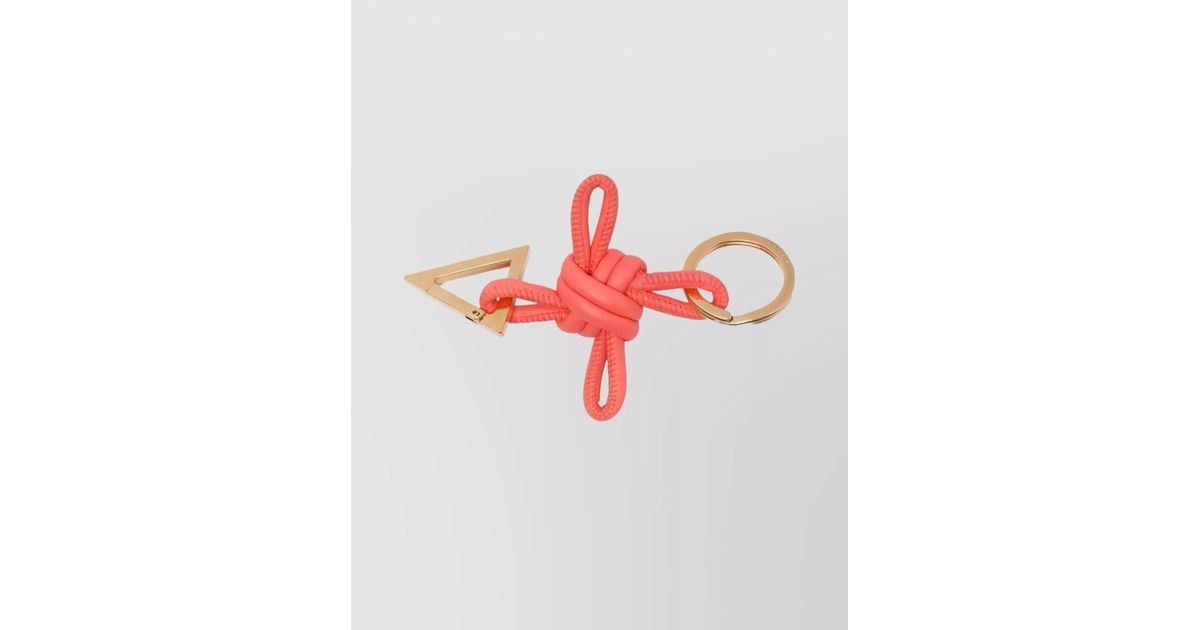 Bottega Veneta Berry Crushed Double Ring Key Cases in White | Lyst