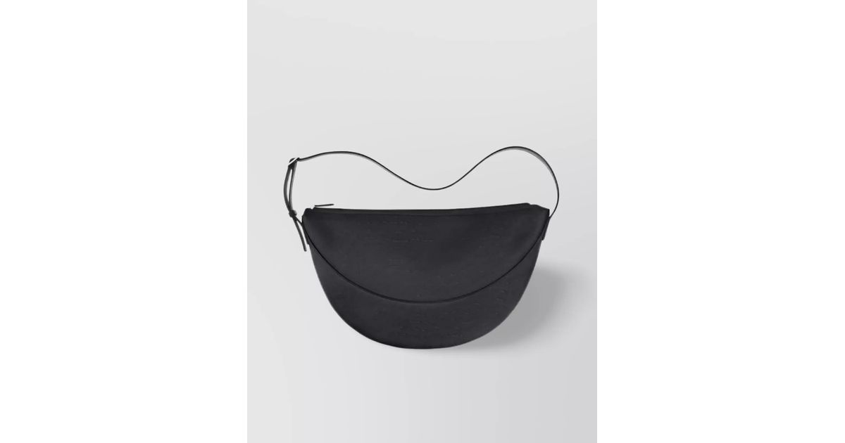 The Row Jouve Leather Shoulder Bag With Curved Shape in Gray | Lyst