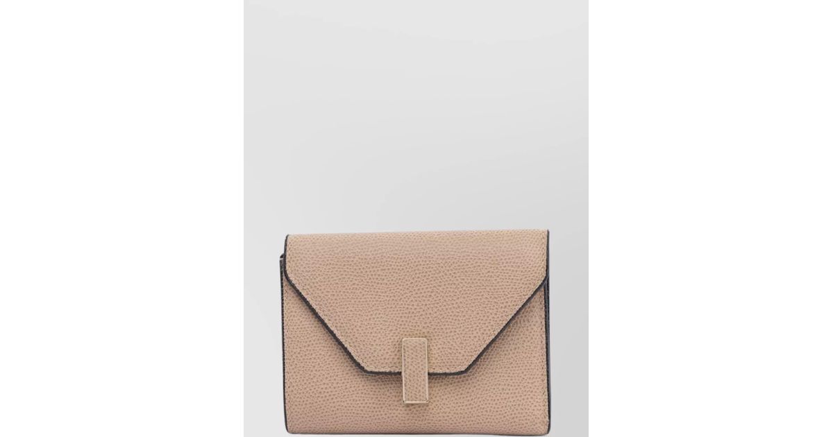 Valextra Flap Envelope Textured Finish Wallets Card Holders in Natural ...