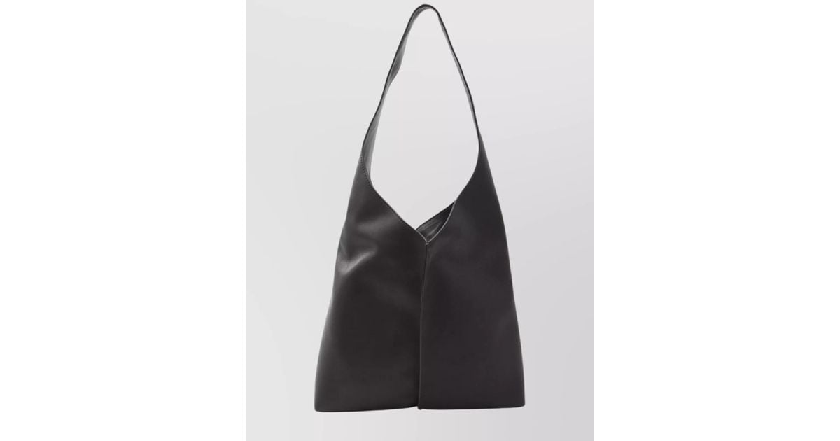 The Row Leather Small Shoulder Bag in Black | Lyst UK