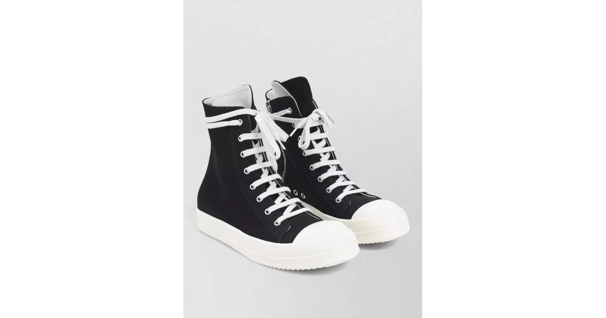 Rick Owens High Top Sneakers Metal Eyelets Rubber Sole in White for Men ...