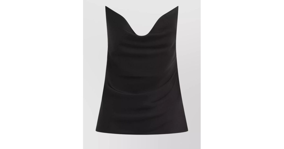 Y. Project Draped Neck Slip Top With Crossed Straps in Black | Lyst