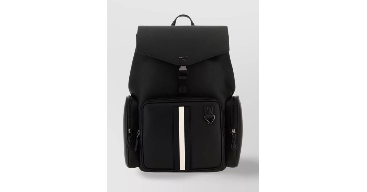 Bally Leather Backpack Large External Pockets in Black for Men | Lyst