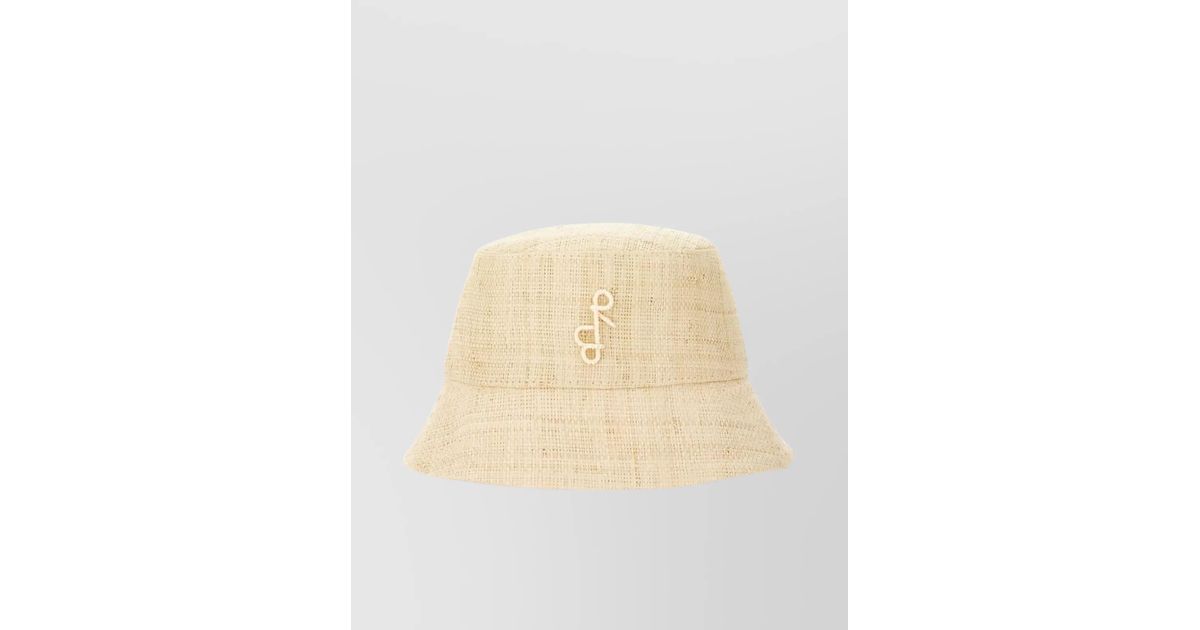 Ruslan Baginskiy Fabric Texture Wide Brim Hat in Natural | Lyst