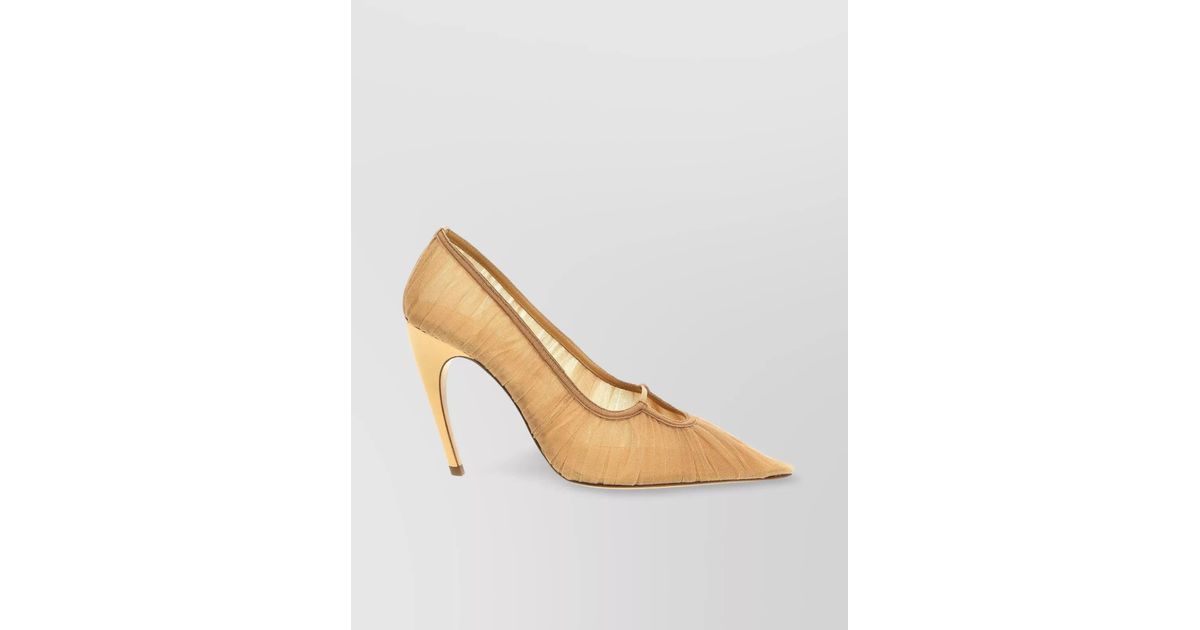 Nensi Dojaka Sheer Mesh Stiletto Pumps in Metallic | Lyst