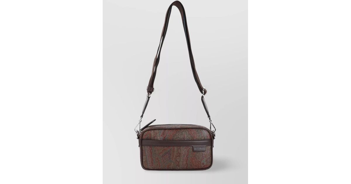 Etro Crossbody Camera Bag Paisley Pattern in Brown for Men | Lyst