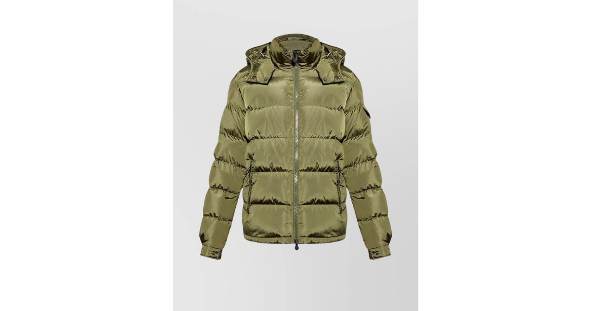 Moncler Puffer Jackets With Hood And Quilted Pattern in Green for Men ...