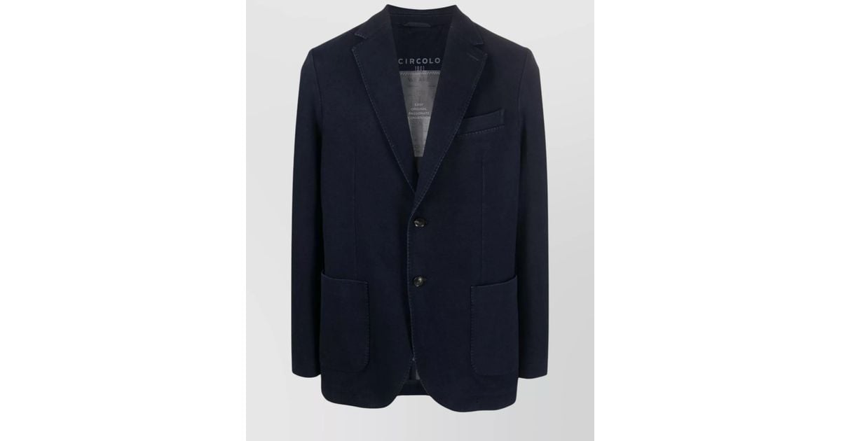 Circolo 1901 Lapel Jackets & Vests in Blue for Men | Lyst UK