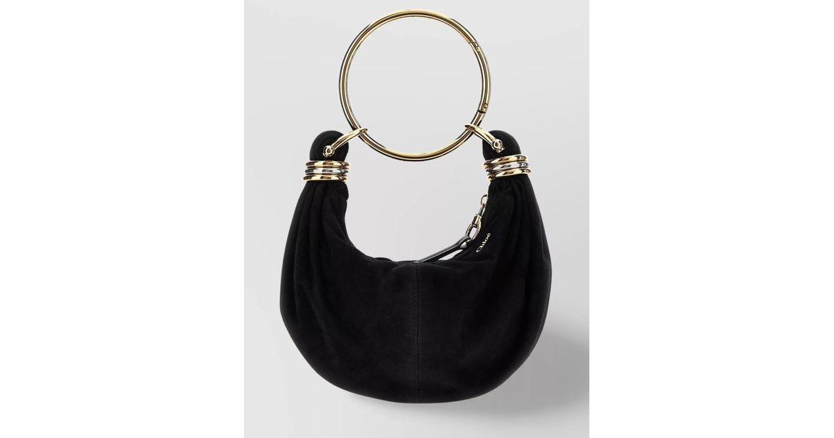 Chloé Mini Hobo Bag Bracelet Handle in Black | Lyst