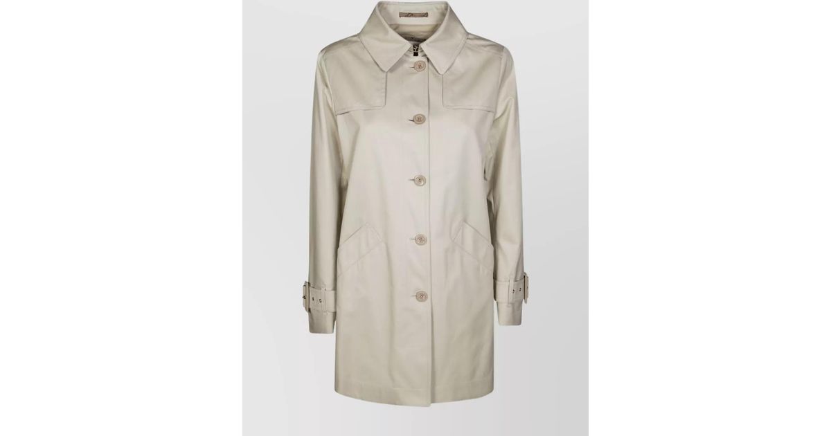 Herno Delon Trench Back Vent in Natural | Lyst