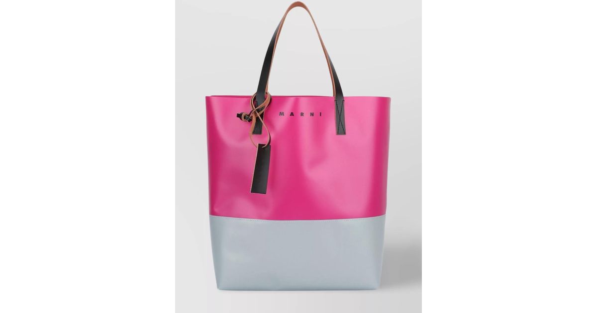 Marni Dual Handle Rectangular Shoulder Bag in Pink for Men | Lyst