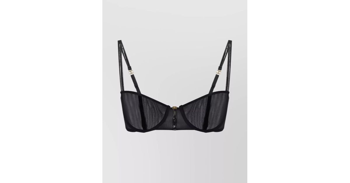 Elisabetta Franchi Adjustable Strap Sheer Lingerie With Hardware in ...