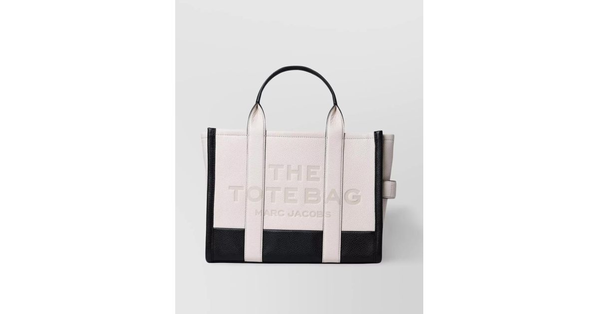 Marc Jacobs Rectangular Shape Tote Bag With Two-Tone Design | Lyst
