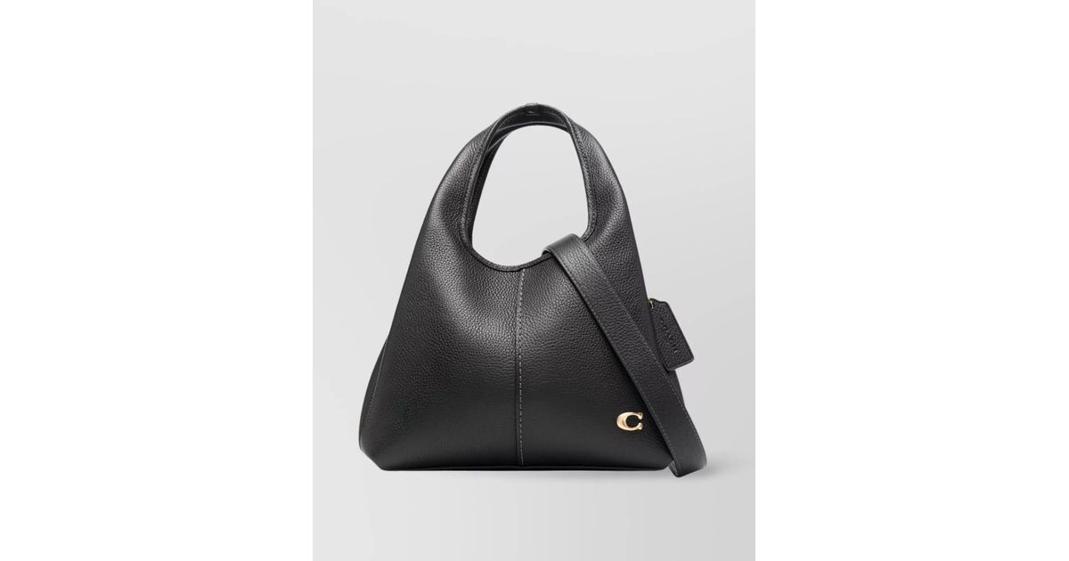 COACH Circular Top Handles Hobo Bag in Black | Lyst