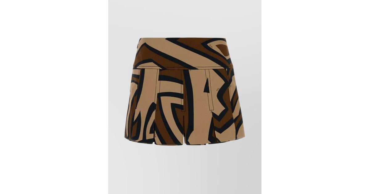 PUCCI High Waist Mini Skirt With Bold Pattern | Lyst UK