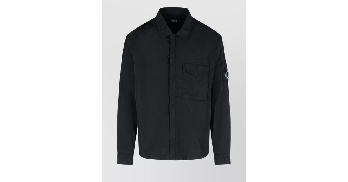C.P. Company Nylon Jacket With Arm Patch Detail in Black for Men | Lyst