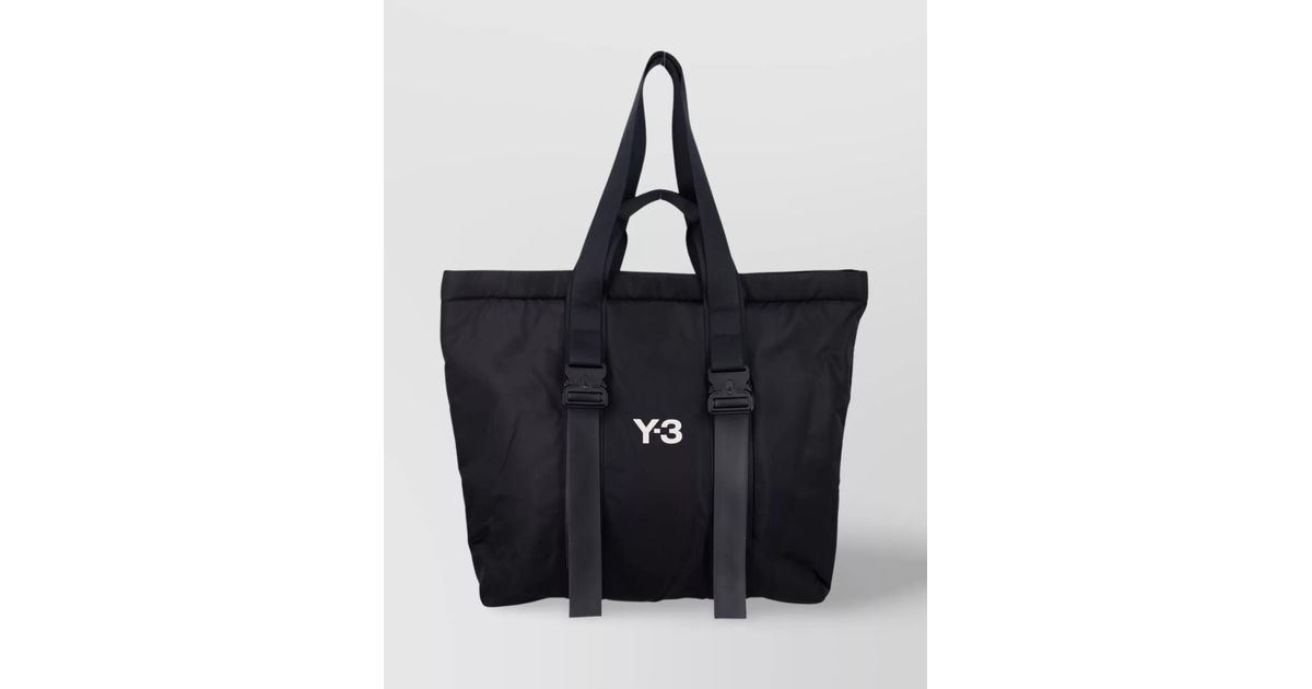 Y-3 Rectangular Shape Tote Bag With Top Handles in Black | Lyst