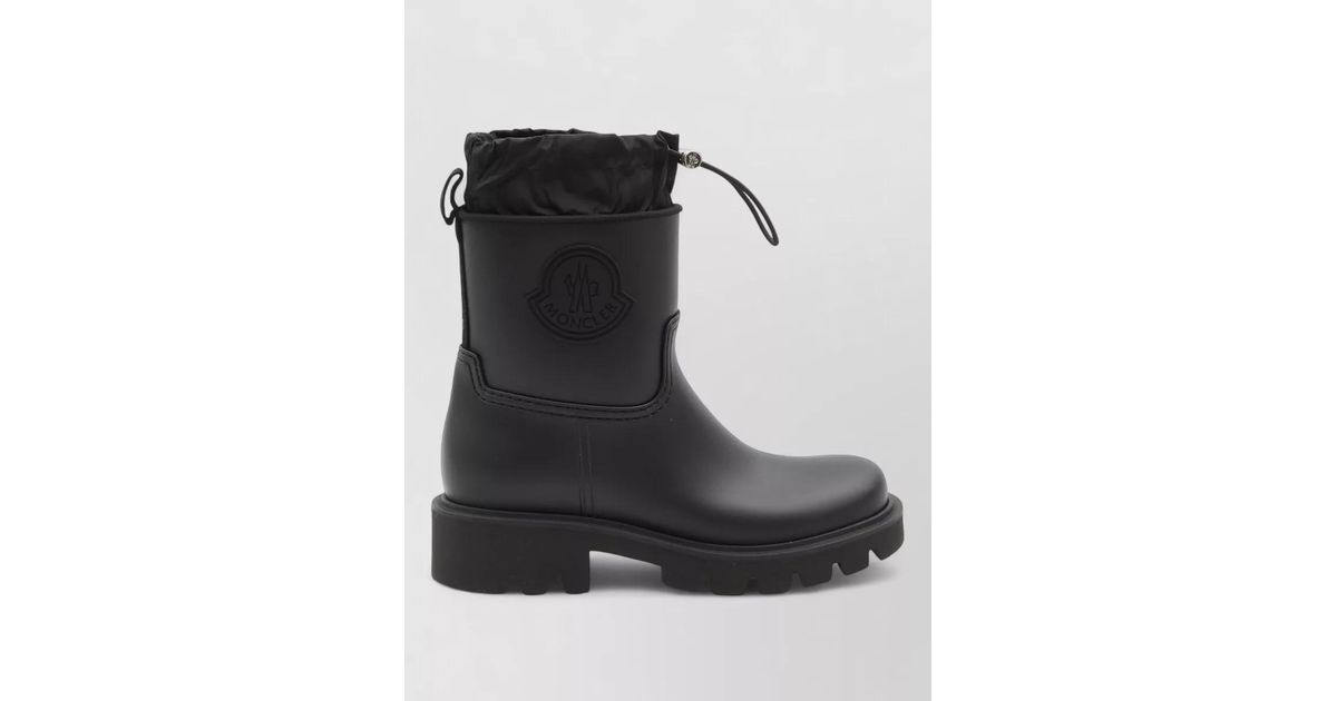 Moncler Pvc Rain Boots in Black | Lyst