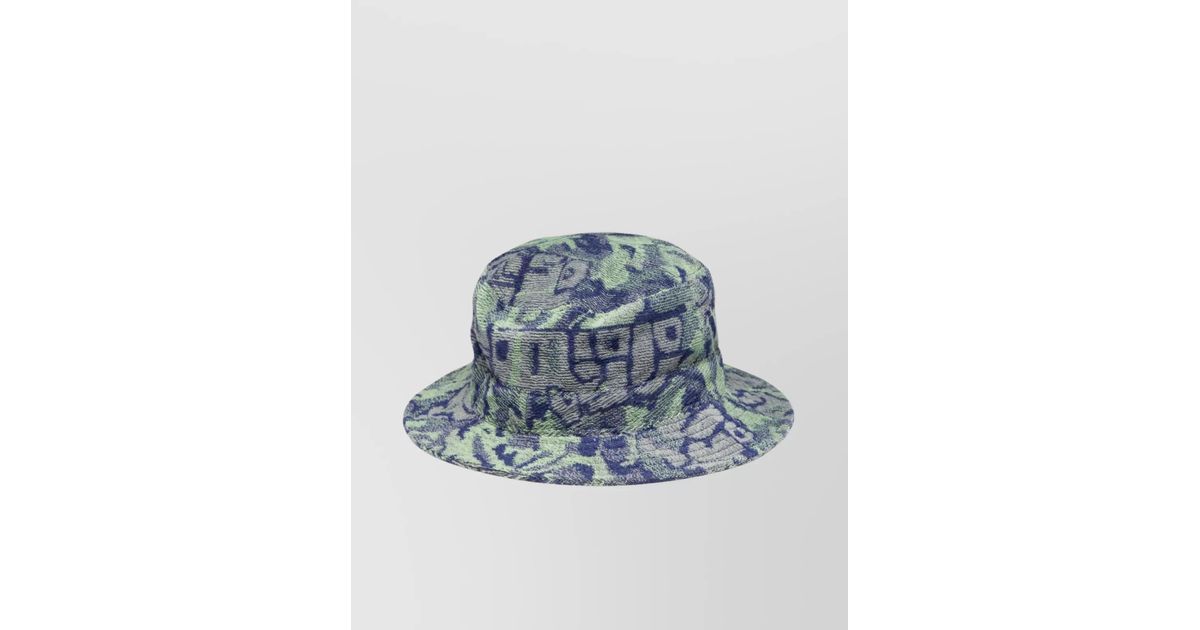 Needles Patterned Texture Wide Brim Cap in Blue for Men | Lyst