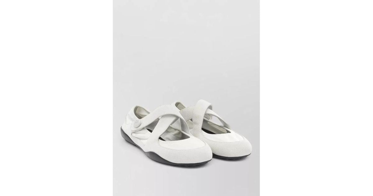 Tory Burch Ballerina Shoes Round Toe Rubber Sole Textured in White ...