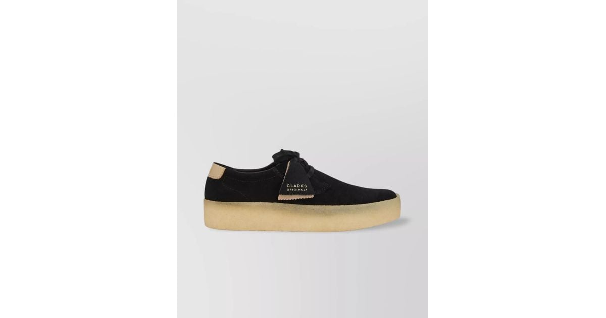 Clarks Cup Leather Loafers Crêpe Sole in Black for Men | Lyst