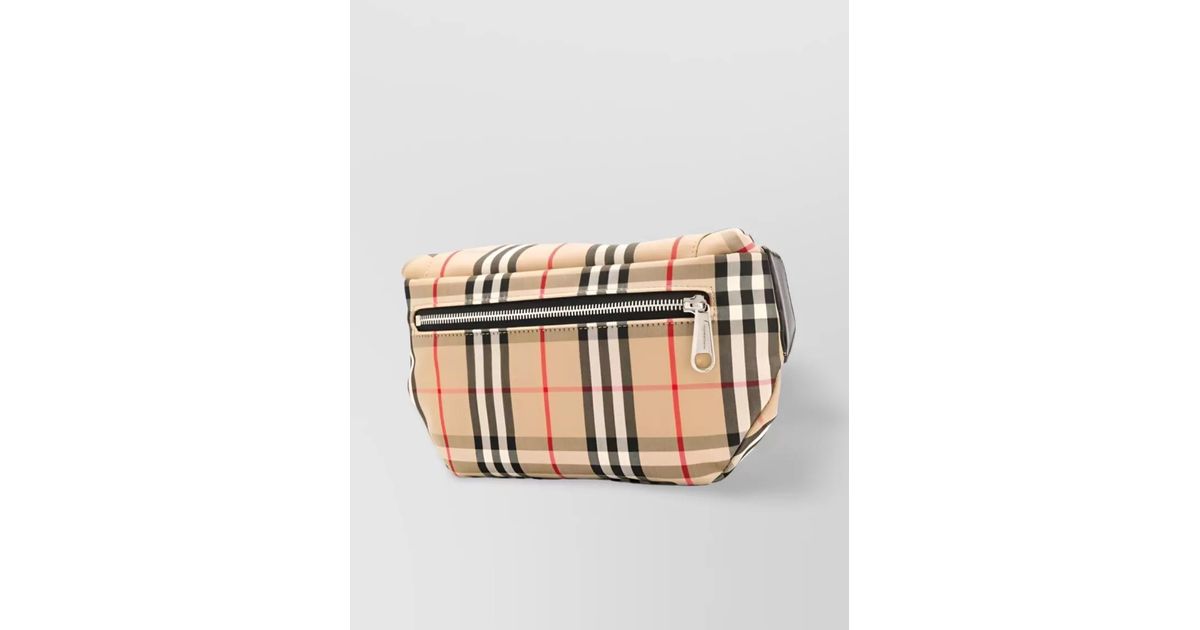 Burberry Vintage Check Belt Bag With Adjustable Fit in Natural for Men ...