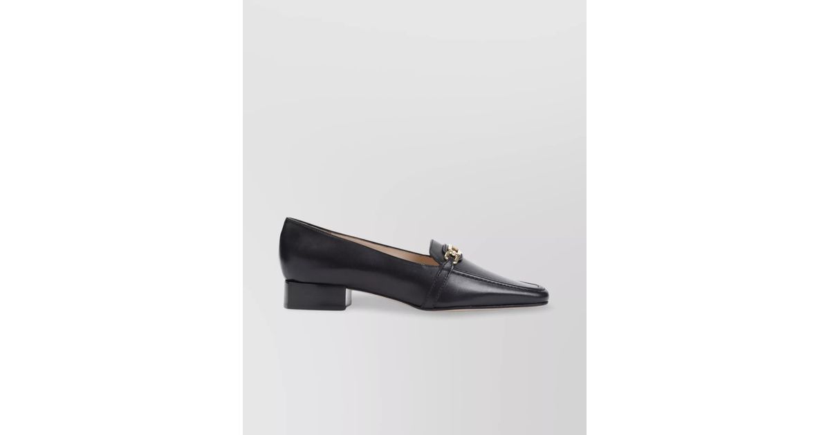 Tom Ford Hardware Loafers Leather Squared Sole Stitching in Black | Lyst