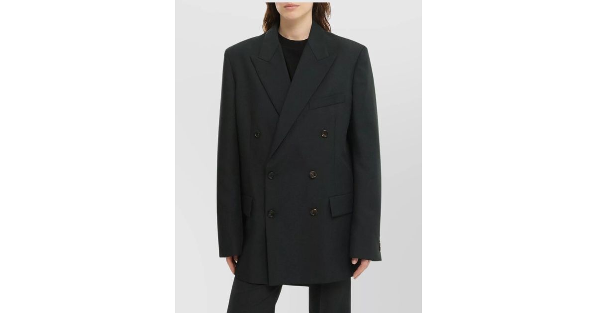1989 STUDIO Double Breasted Blazer Back Vent in Black | Lyst UK