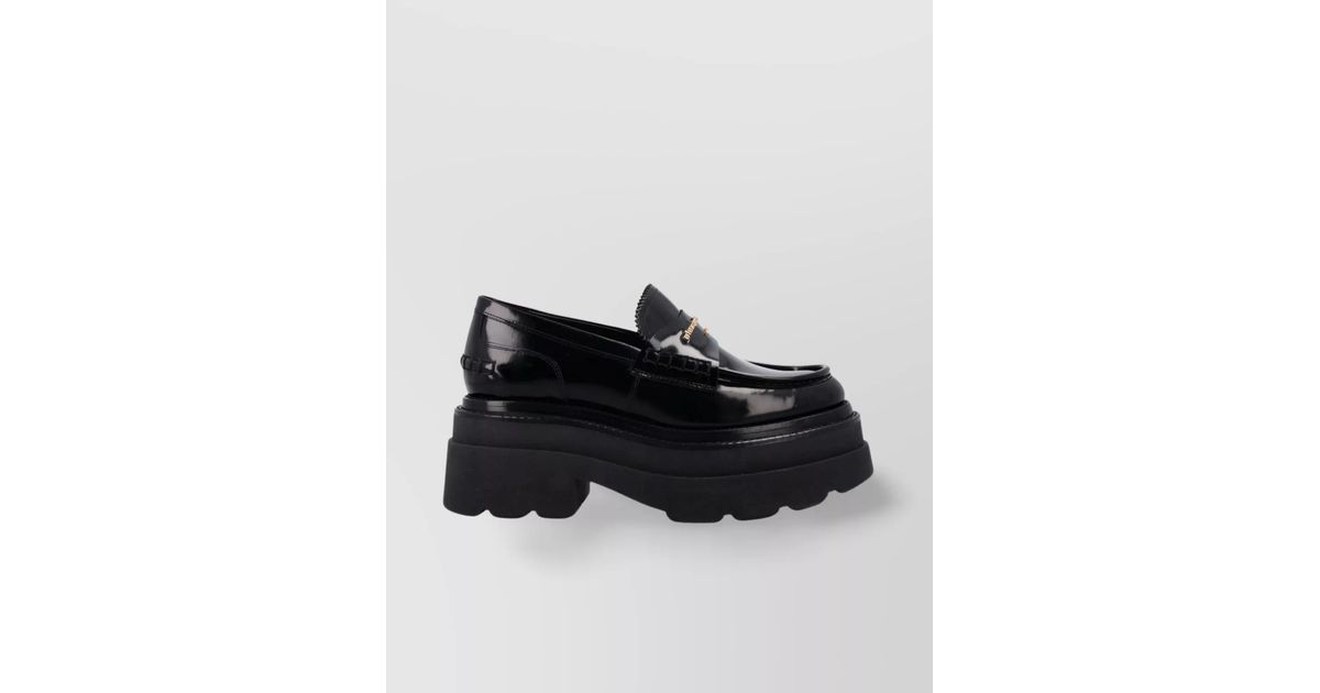 Alexander Wang Chunky Sole Lace-Up Shoes With Metal Detail in Black ...