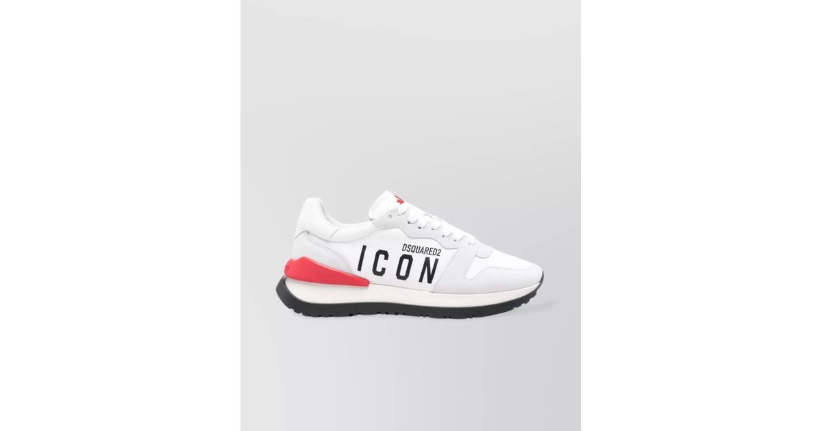 DSquared² Low Top Sneakers Featuring Suede Panelling in White for Men ...