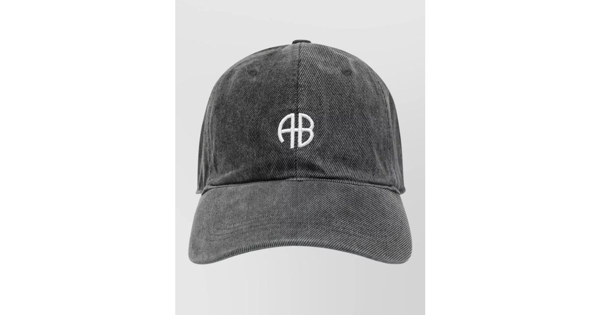 Anine Bing Vintage Style Curved Brim Baseball Cap in Grey | Lyst UK