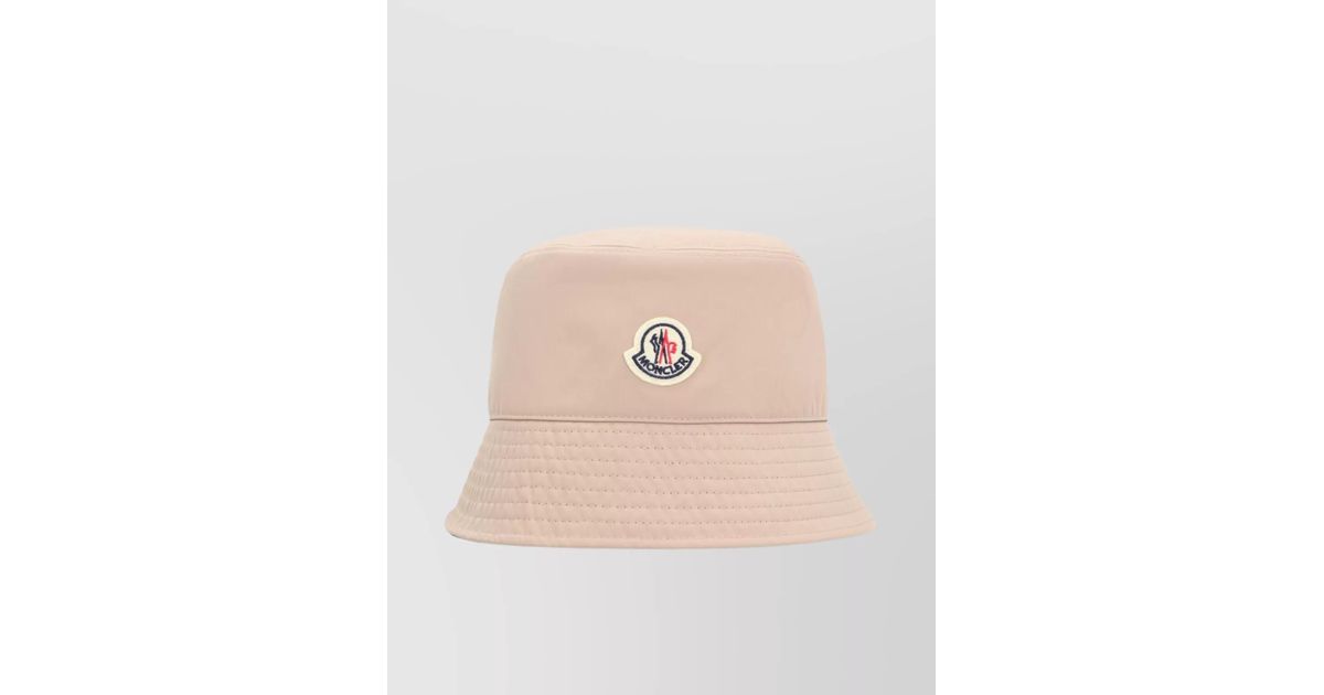 Moncler Reversible Bucket Hat Soft Texture in Pink | Lyst